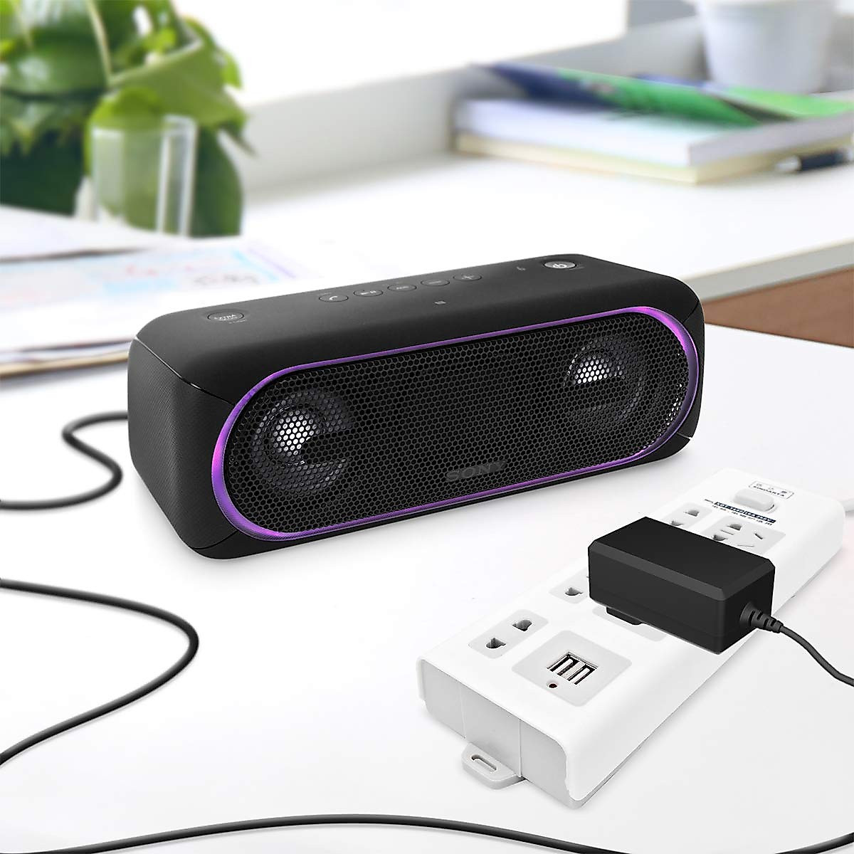 PwrON AC to DC Adapter Compatible with Sony SRS-XB40 SRSXB40 Portable Bluetooth Wireless Speaker SRS-XB40/BLK SRSXB40/BLK SRS-XB40/BLUE SRSXB40/BLUE SRSXB40/RED SRS-XB40/RED Power Supply Charger