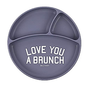 BELLA TUNNO Wonder Plate - Silicone Suction Plates For Baby and Toddler Plates, Microwave and Dishwasher Safe Food-Grade BPA Free Silicone, Love Brunch One Size WP33