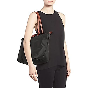 Longchamp Le Pliage Large Shoulder Tote Bag in Black