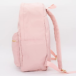 Phlox Collective Nylon Backpack, Fashion Backpack, for Women, Men (Dark Pink)