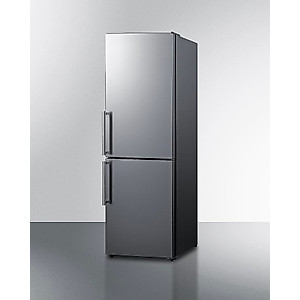Summit Appliance FFBF235PL 24" Wide Bottom Freezer Refrigerator, Energy Star, LED Lighting, Stainless Steel (RHD)