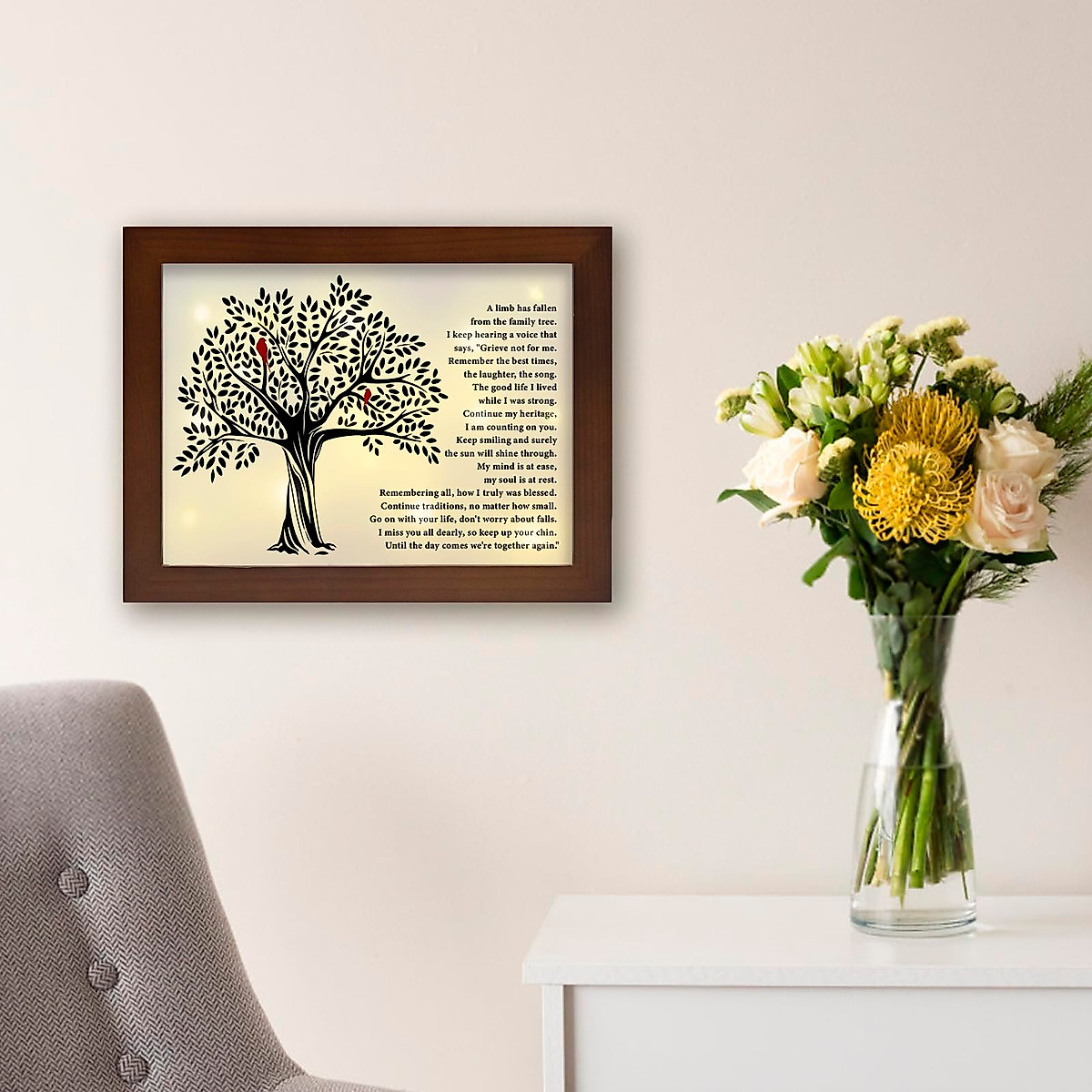 Sympathy Gift in Heaven LED Memorial Shadow Boxes, Memorial Gifts for Loss of Loved One, Bereavement Gifts Condolences Gifts for Loss of Mother Father Cousin Grandparents Friend