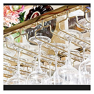 WXXGY Wine Glass Holder Creative Home Wine Glass Holder Hanging Wine Holder Cup Holder Shelf Hanging Goblet Holder/Rose Gold/120X35Cm