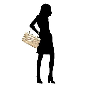 WIGUYUN Womens Elegant Evening Handbag Rhinestone Fringed Clutch Purse Handle Formal Wedding Bag,Gold