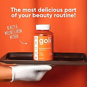 Goli Nutritional Supplement, SuperFruits Beauty Gummy Vitamin - 60 Count - Collagen-Promoting Ingredients - Mixed Fruit, Vegan, Plant-Based, Non-GMO, Gluten-Free & Gelatin Free
