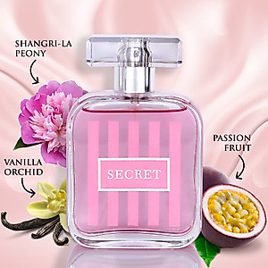 Secret Lady for Women - Combination of Fruity & Floral Notes with Pine Tree Base - Aromatic Fragrance for All Occasions - Great Gift Choice - Elegant 100 ml bottle with Shiny Suede Pouch