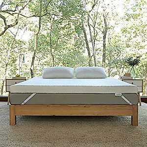 Novilla 4 Inch King Size Mattress Topper, Medium Firm Memory Foam Mattress Topper King, Gel & Bamboo Charcoal Infused for Motion Isolation & Pressure Relieving, with Breathable Bamboo Cover, King Size