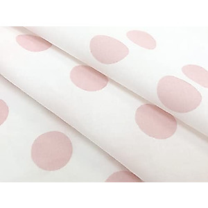 American Baby Company 100% Natural Cotton Percale Fitted Crib Sheet for Standard Crib and Toddler Mattresses, Baby Pink Dots, Soft Breathable, for Girls