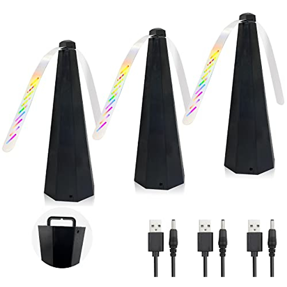 Fly Swatters for Tables, Food Swatter for Outdoor Indoor Meal, Party, Restaurant, USB Powered Picnic Fly Swatter(3 PCS)