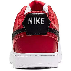 Nike Mens Court Vision Low Sneaker, 10.5 White/Red