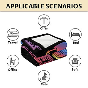 Hockey Blanket Gifts - 40"x50" Sports Throw Blanket for Boys Girls - Blue Soft Plush Blankets for Couch, Sofa