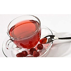 Tosnail 6 Pack 7-Ounce Glass Tea Cups and Saucers Sets Glass Coffee Mugs