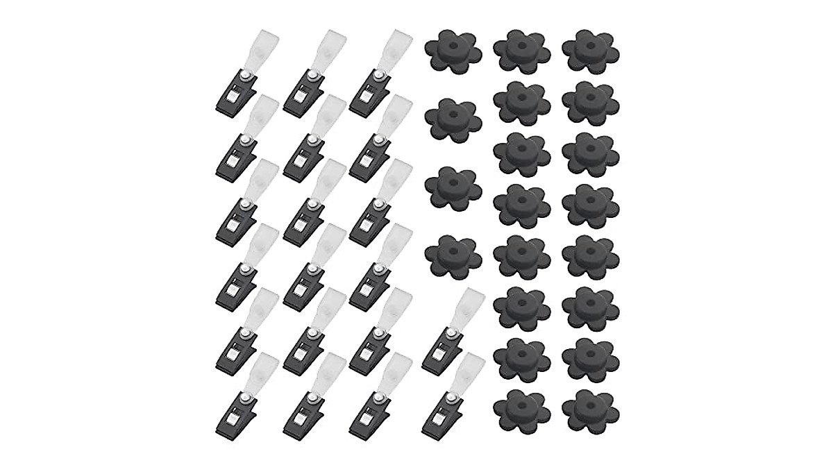 Garden Flag Rubber Stoppers & Anti-Wind Clips - Secure & Stylish