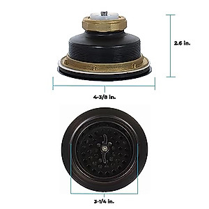 Mr. Scrappy CSB-ORB-94 Sink Basket Strainer, Oil Rubbed Bronze