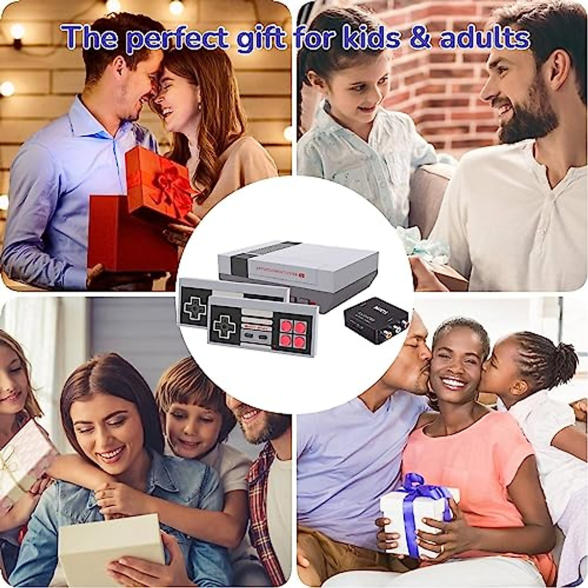 Retro Game Console,Classic Mini Game System Preloaded 820 Video Games and 2 Wireless Controllers,AV and HDMI Retro Toys Gifts for Kids and Adults.