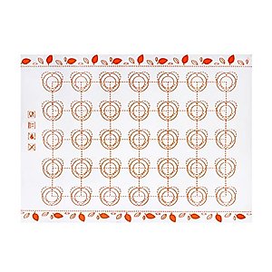 Heat-Resistant Silicone Macaron Baking Mat, Oven Non Stick Baking Tools, For Cake Tools Pastry Sheet Macaron Baking Mat(L red)