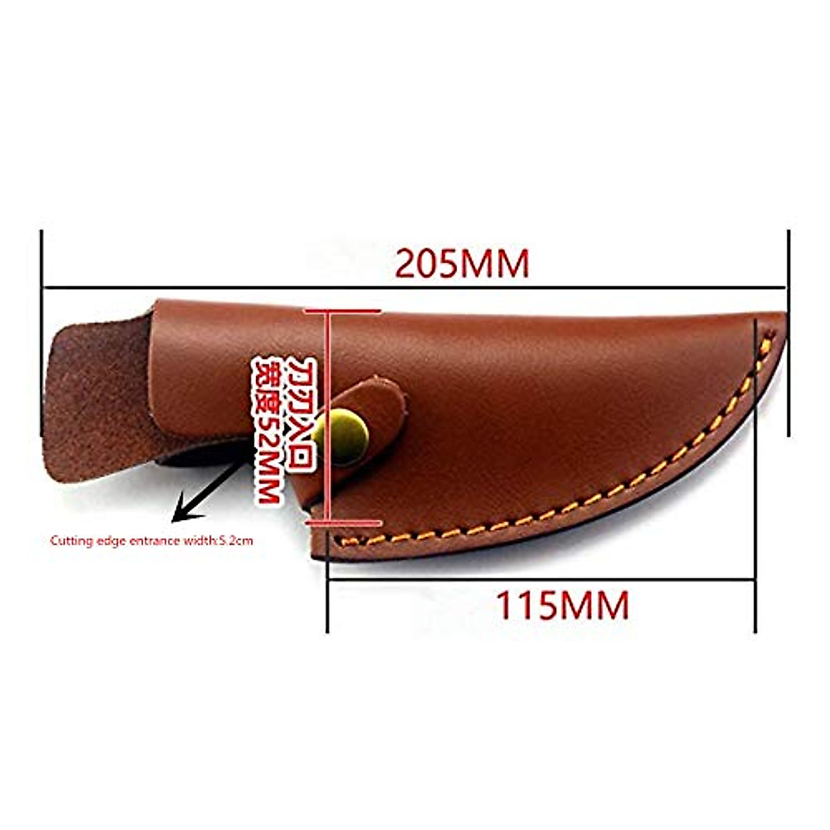 Aibote Fixed Blade Knife Sheath Leather Scabbard Knives Holder With Belt Loop Sheaths Pocket Hunting Tactical Holster Bag(1pc in Package）