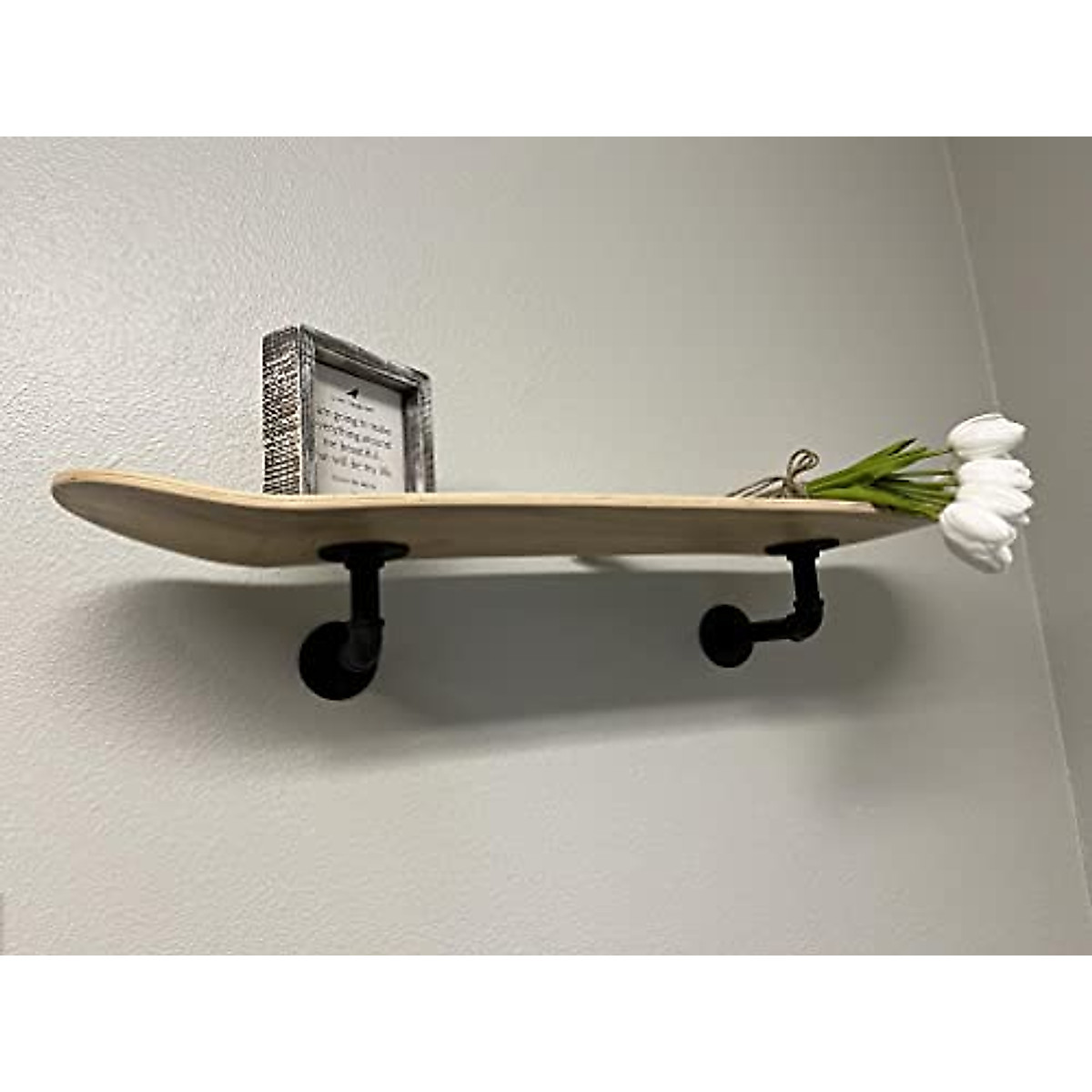 SkateShelf Skateboard Industrial Pipe Floating Shelf (Longboard)
