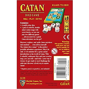 CATAN Dice Game - Portable Fun for On-the-Go Adventures! Strategy Game, Family Game for Kids and Adults, Ages 7+, 1-4 Players, 15-30 Minute Playtime, Made by CATAN Studio