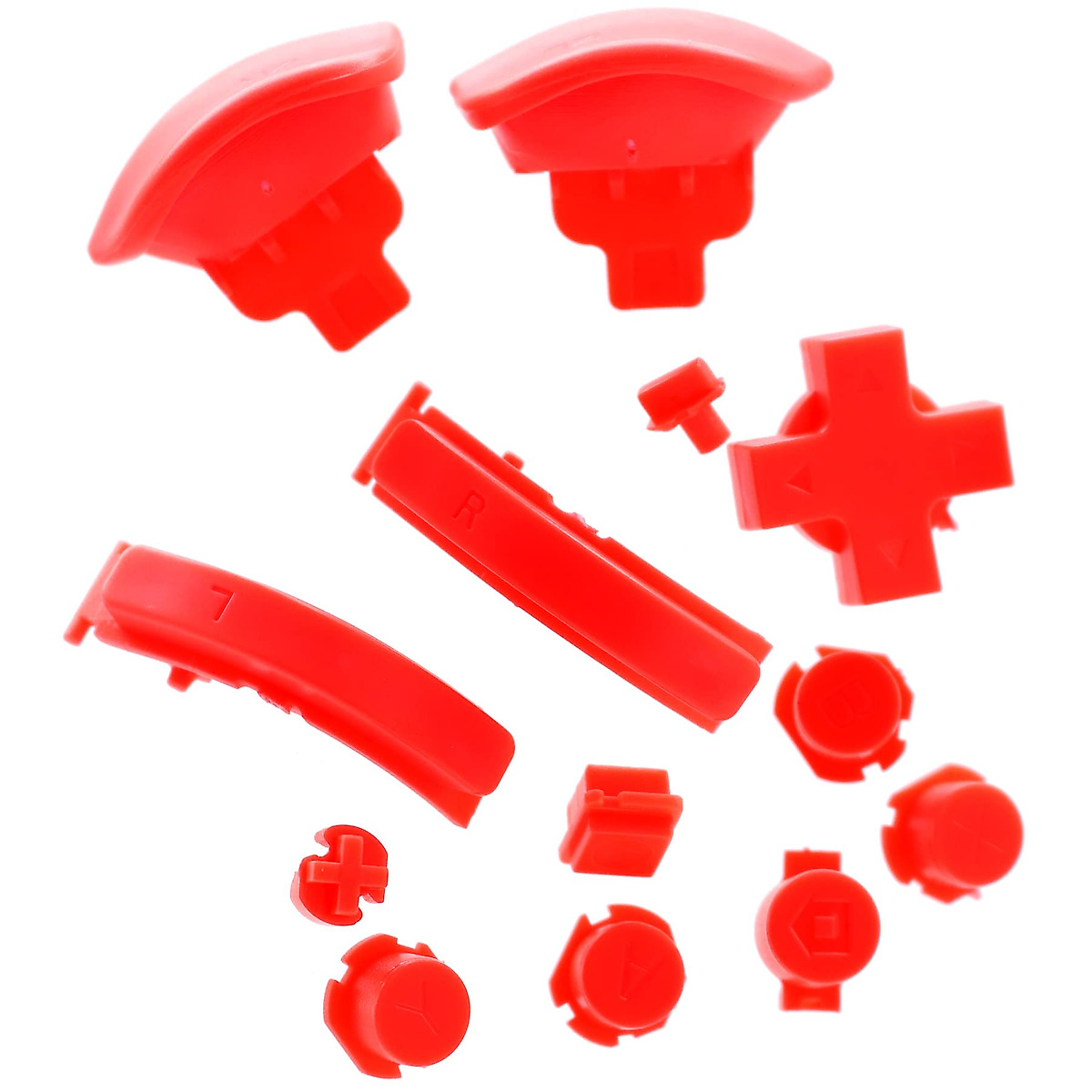 Deal4GO Button set with ABXY D-Pad Home Capture L R ZR ZL Triggers replacement for Nintendo Switch Lite Plastic (Red)