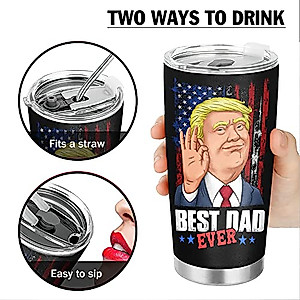 Gifts for Dad from Daughter, Son, Kids - Dad Gifts from Daughter, Son for Christmas, Fathers Day - Dad Birthday Gifts, Birthday Gifts for Dad - Funny Presents for Dad, Best Dad Ever Gifts Tumbler 20Oz