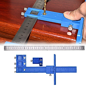 WECANDO Punch Locator Drill Guide Sleeve Cabinet Hardware Jig Wood Drilling Dowelling Hole Saw Master System for Installation of Handles, Knobs on Doors and Drawer Pull