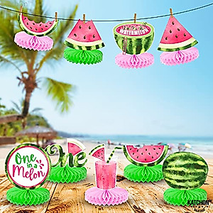 KatchOn, One In A Melon Centerpieces for Tables - 9 Pieces | One In A Melon Party Decorations 1st Birthday, Watermelon Birthday Decorations | Watermelon Party Decorations, Watermelon Table Decorations