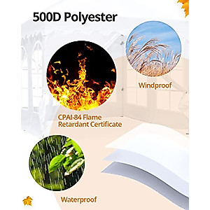 Quictent Ez up 10'x10' Pop up Canopy Tent with Sidewalls Commercial Party Wedding Event Gazebo Tent Waterproof, Full Truss Structure, 4 Sidewalls with 4 Entrances & Large Clear Church Windows (White)