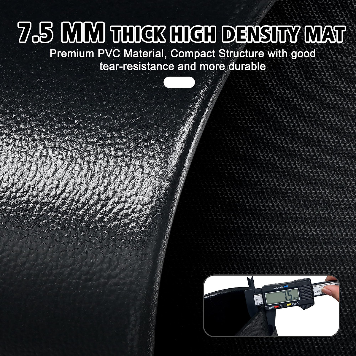 Peloton Bike Mat | 7.5mm Thickness, Exercise Bike Mat/Treadmill Mat for Hardwood Floors or Carpet, Non-Slip Sweat-Proof Exercise Equipment Mat for Bike Trainer/Stationary Spin Bike/Indoor Cycling