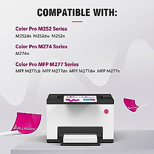 ALLWORK 201X Remanufactured Toner Cartridge Replacement for CF400X High Yied Use for Color Laser Pro M252n M252dw MFP M277dw MFP M277n MFP M277c6 MFP M274n Printers - Black Cyan Yellow Magenta