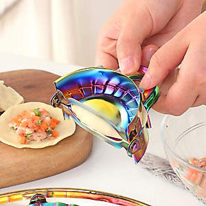 Buyer Star Rainbow rolling pin-15.8-inch Professional Rolling Pin Fondant, Dumplings, Cookies, Pizza Dough, Pasta, Pie Crust, Pastry - Metal French Rolling Pin Roller (NO.0)