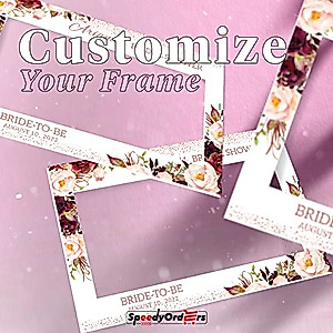 Rose Gold Bridal Shower Photo Booth Frame - Custom Bridal Shower Frame Photo Booth - Personalized Bridal Shower Photo Booth Sign