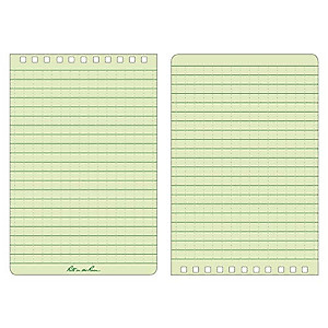 Rite In The Rain Weatherproof 4" x 6" Top Spiral Notebook Kit: Tan CORDURA Fabric Cover, 4" x 6" Green Notebook, and an Weatherproof Pen (No. 946-KIT)