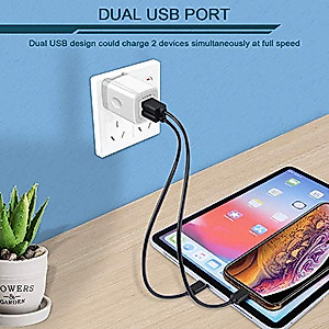 3Pack Fast Charging Cubes, Foldable Dual Port Charger Block, AILKIN Fast USB Plug Power Adapter Fold up Box Base Brick for iPhone XR/XS Max/X iPad Samsung Galaxy Tablet Kindle Fire LG Pixel Xbox Blu