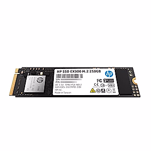 HP EX900 M.2 250GB PCIe 3.0 x4 NVMe 3D TLC NAND Internal Solid State Drive (SSD) 2YY43AA#ABC