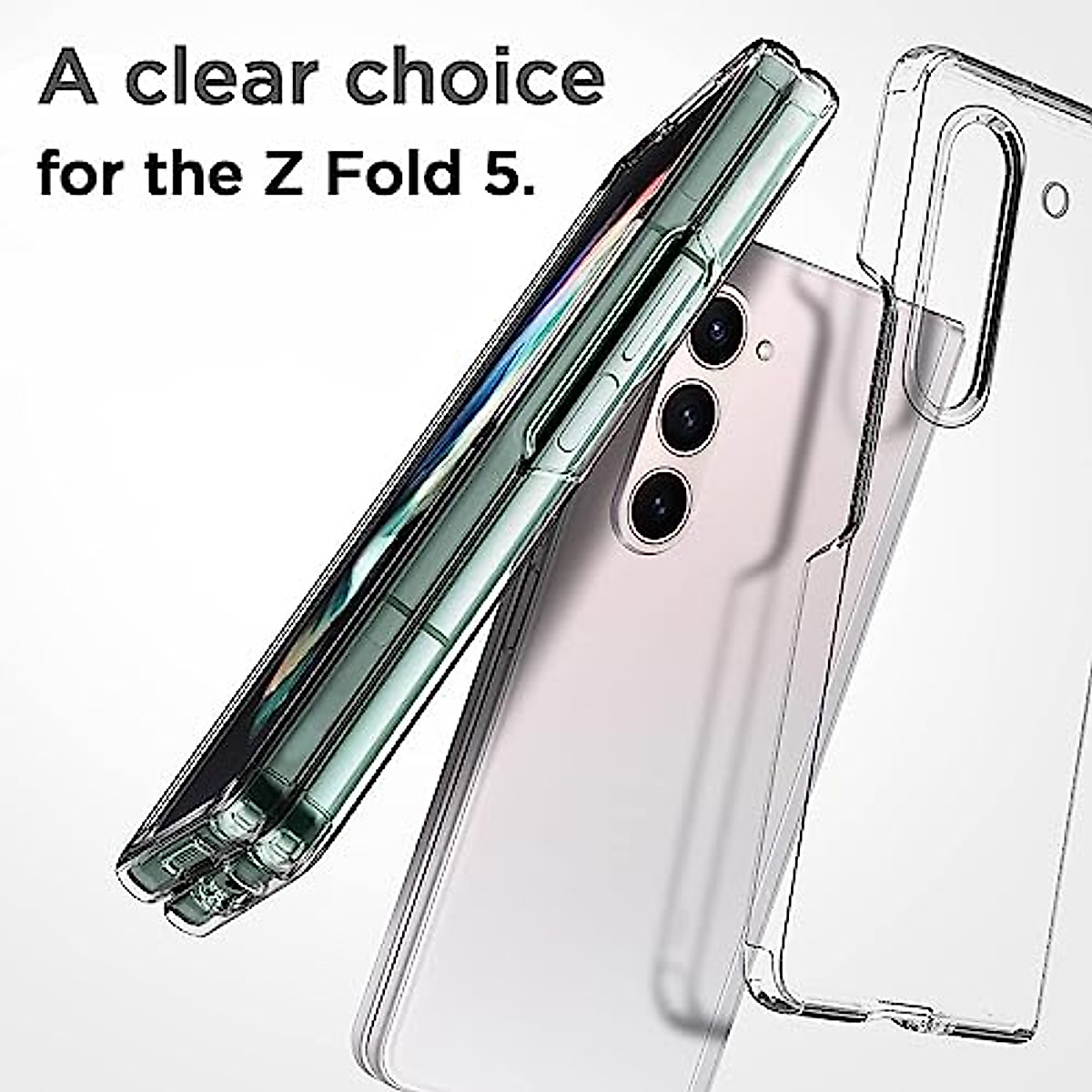 AICase for Samsung Galaxy Z Fold 5 Case Clear, [Anti-Yellow] Slim Fit Transparent Hard PC Protective Phone Case for Samsung Fold 5 5G