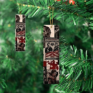 Bookmarks Ruler Metal The Bookography Walking Measure Dead Tassels Collage Bookworm for Markers Reading Gift Bibliophile Christmas Ornament Bookmark Book