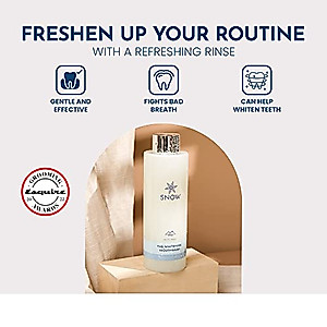 SNOW Oral Care Teeth Whitening Mouthwash | Alcohol Free Whitening Mouthwash | Promotes Fresh Breath and White Teeth | Made with Soothing Aloe for Sensitive Gums (Arctic Frost)