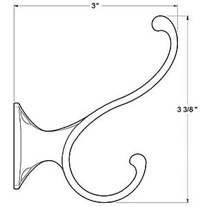 Deltana CAHH35U26 Solid Brass Heavy Duty Coat and Hat Hook