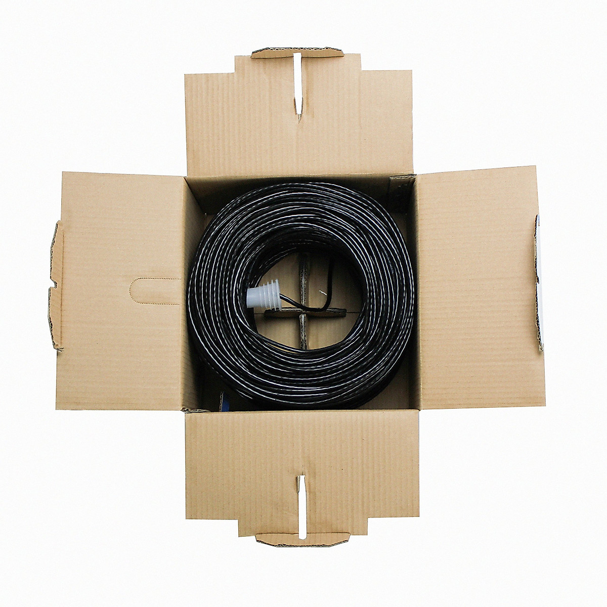 NavePoint CAT5e (CCA), 500ft, Black, Solid Bulk Ethernet Cable, 24AWG 4 Pair, Unshielded Twisted Pair (UTP)