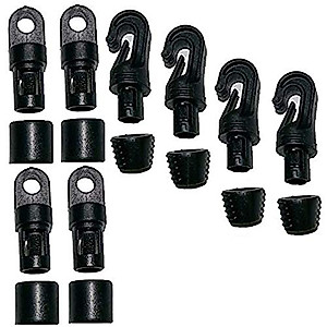 MTP 8X 1/4" Hooks/terminal for 1/4" Bungee Shock Cord End Tabbed Kayak Canoe Raftig