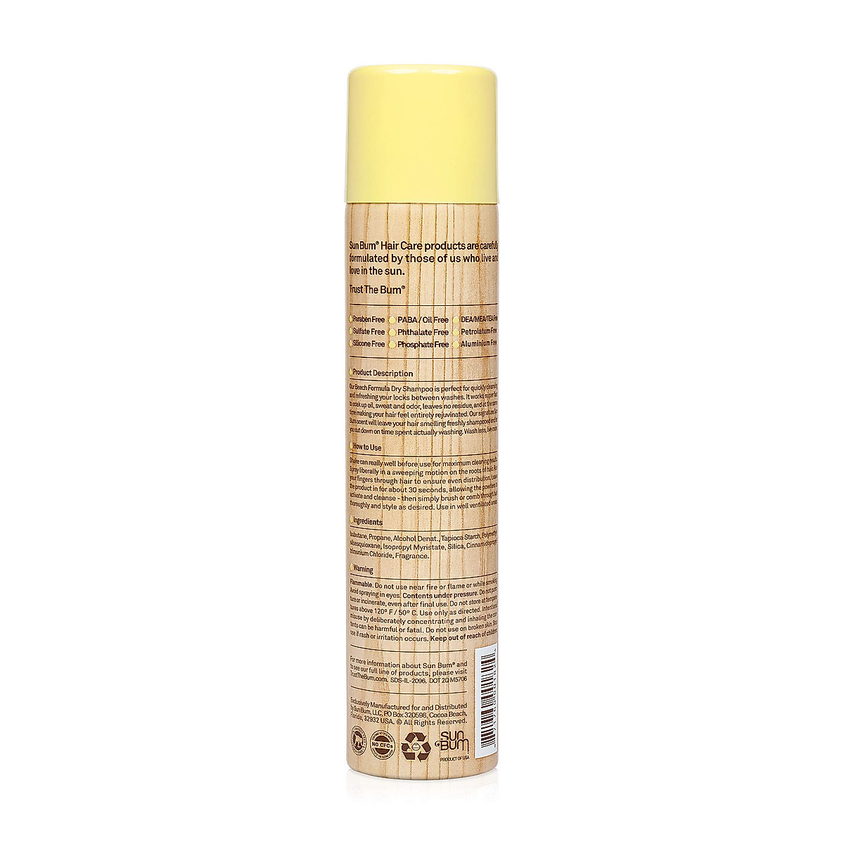 Sun Bum Revitalizing Dry Shampoo | Hair Refreshing Texture and Volumizing Spray | Paraben Free, Oil Free, Gluten Free, Vegan | 4.2 OZ Bottle
