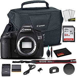 Canon EOS 5DS R DSLR Camera (Body Only) (0582C002) + EOS Bag + Sandisk Ultra 64GB Card + Cleaning Set and More (International Model)