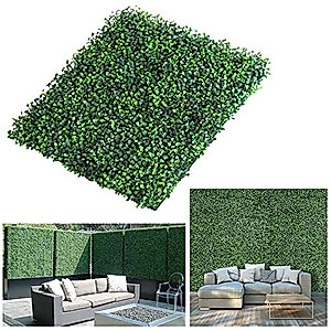 Goasis Lawn Artificial Boxwood Fence Panels Topiary Hedge Plant UV Protected Privacy Screen Outdoor Indoor Use Garden Fence Backyard Home Decor Greenery Walls (24 Pack)