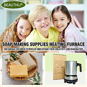 BEAUTI4U Soap Making Kit for Adults - Soap Making Supplies Heating Furnace - DIY Soap Making Kit for Adults Electric Furnace