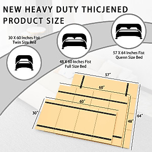 Yarfyk Heavy Duty Bed Slats for Mattress, Folding Box Spring, Collapsible Box Spring, Full 48'x60'