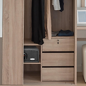 Barska Digital Keypad Biometric Fingerprint Security Home Safe Box - 0.46 Cu Ft Compact