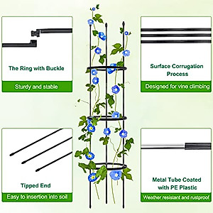 deaunbr 2 Pack Garden Trellis and Tomato Cages, Plant Supports Plant Trellis for Climbing Plants Indoor Outdoor, DIY Tomatoes Cage Potted Plant Support Stakes for Vegetable, Rose, Bean, Pots