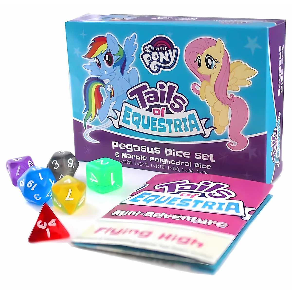 My Little Pony: Tails of Equestria Dice Bundle: Pegasus, Unicorn and Earth Pony Dice Plus Friendship Tokens