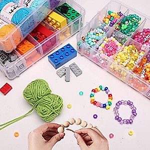 Quefe 8-Tier Stackable Storage Container Box with 80 Compartments, Plastic Organizer Box for Organizing Washi Tape, Embroidery Accessories, Threads Bobbins, Kids Toy